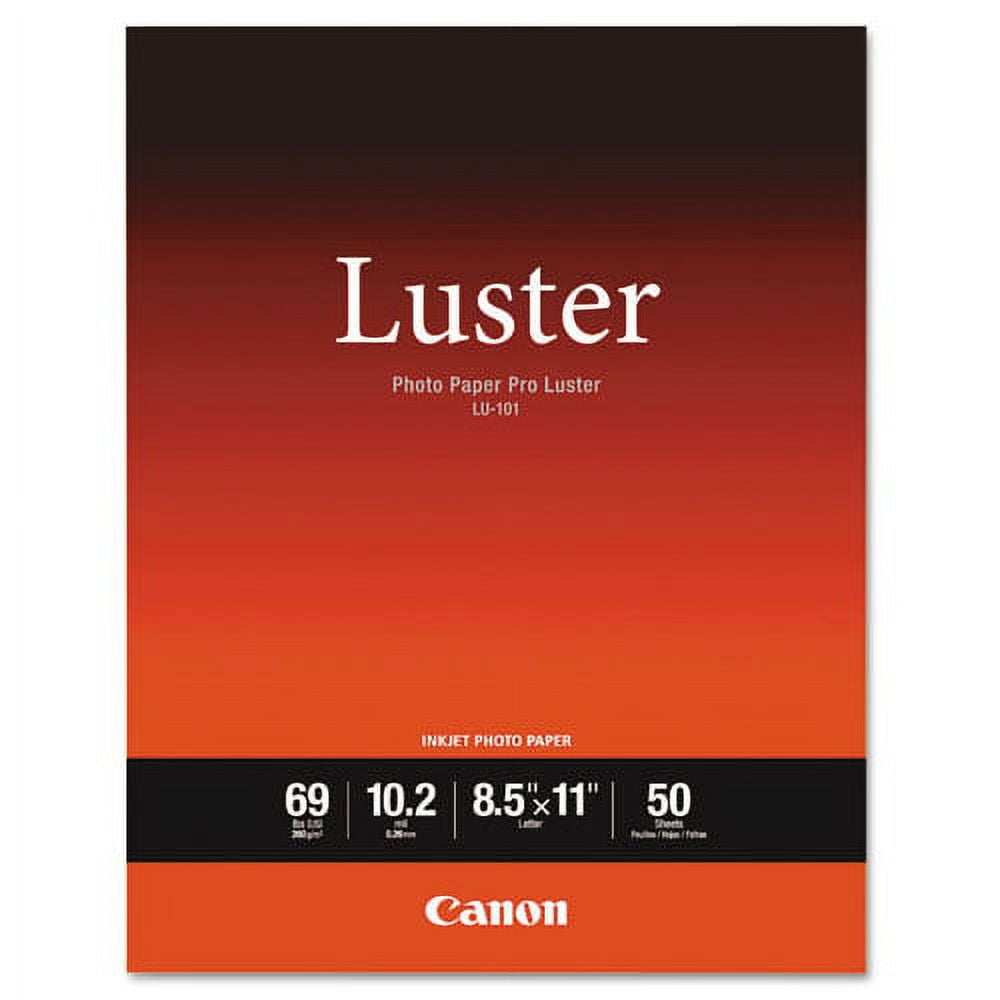 Pro Luster Inkjet Photo Paper, 10.2 Mil, 8.5 X 11, Luster White, 50 ...