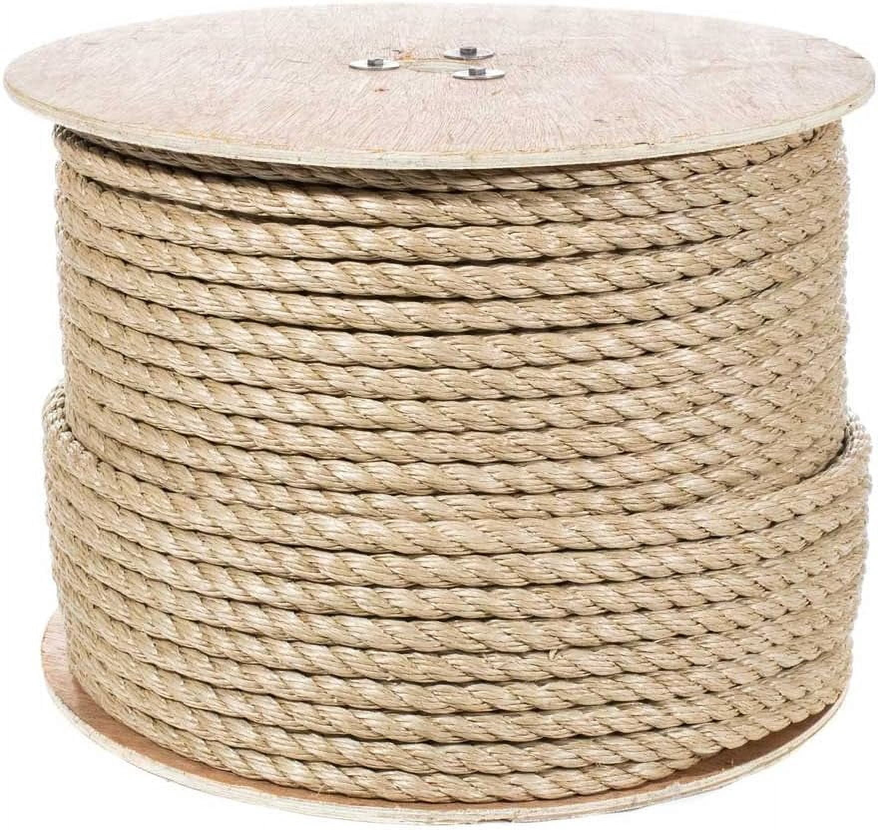 | Pro-Manila Rope (UnManila) – 3 Strand Twisted Tan Cord – Diameter: 5/8" | 100 Feet - Walmart.com