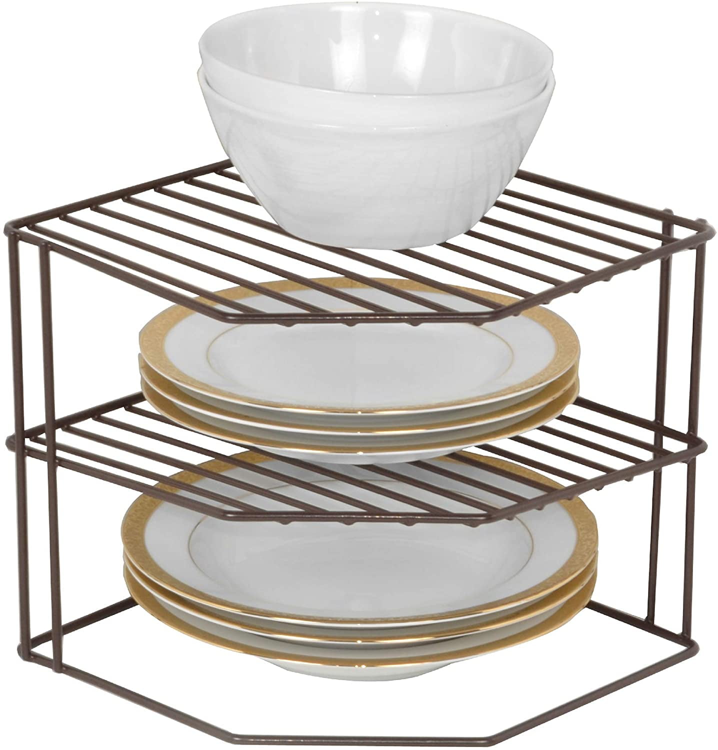 Pro-Mart Industries Smart Design 3-Tier Kitchen Corner Shelf Rack ...
