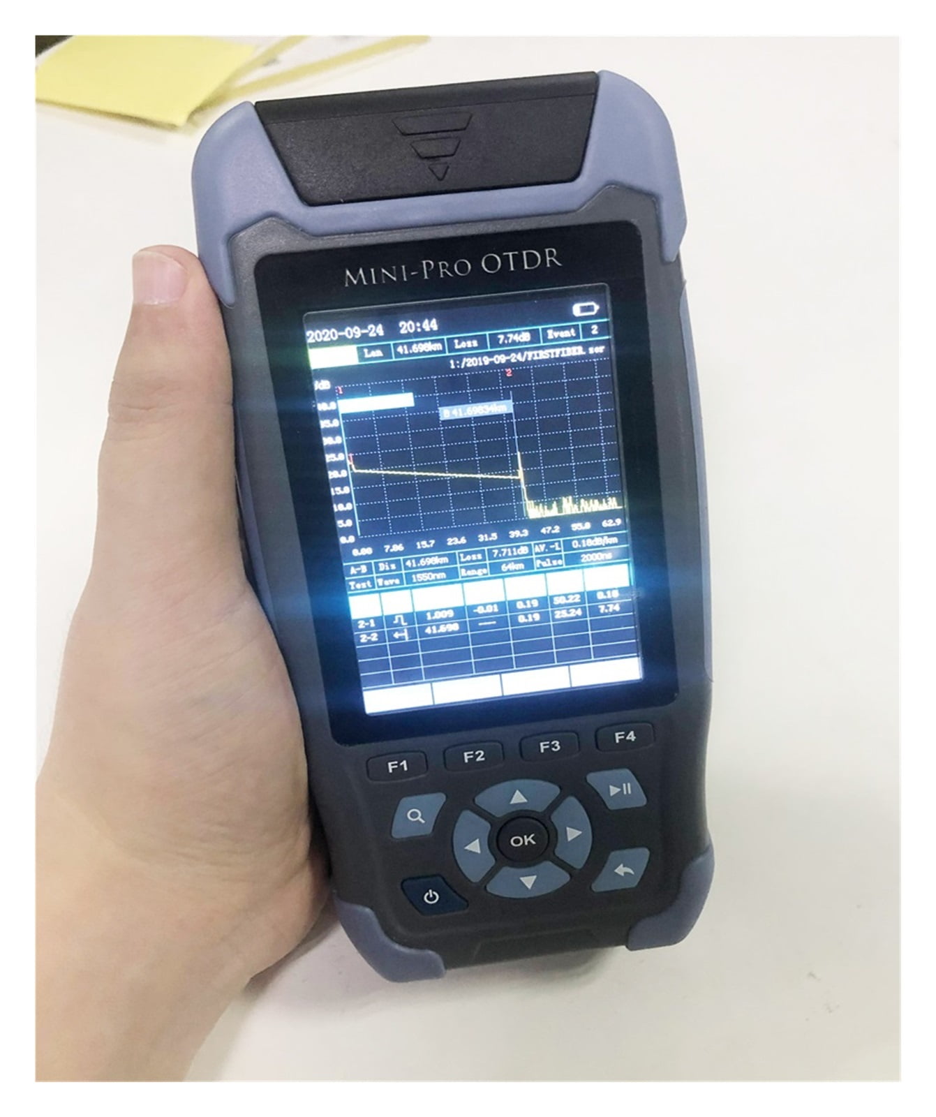 Pro Mini OTDR Fiber Optic Reflectometer 980rev With 9 Functions VFL OLS ...