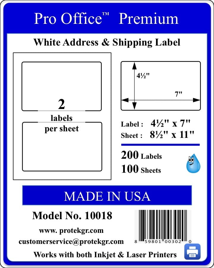 Pro Office 1000 Self Adhesive Shipping Labels Round Corner blank ...
