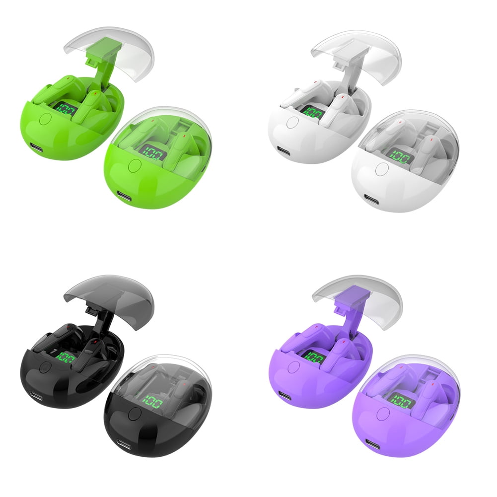 Pro-One Wireless Earbuds with Translucent Charging Case LED Power ...