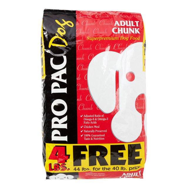 Pro Pac Dog Adult Chunk Dry Dog Food, 44 Lb - Walmart.com