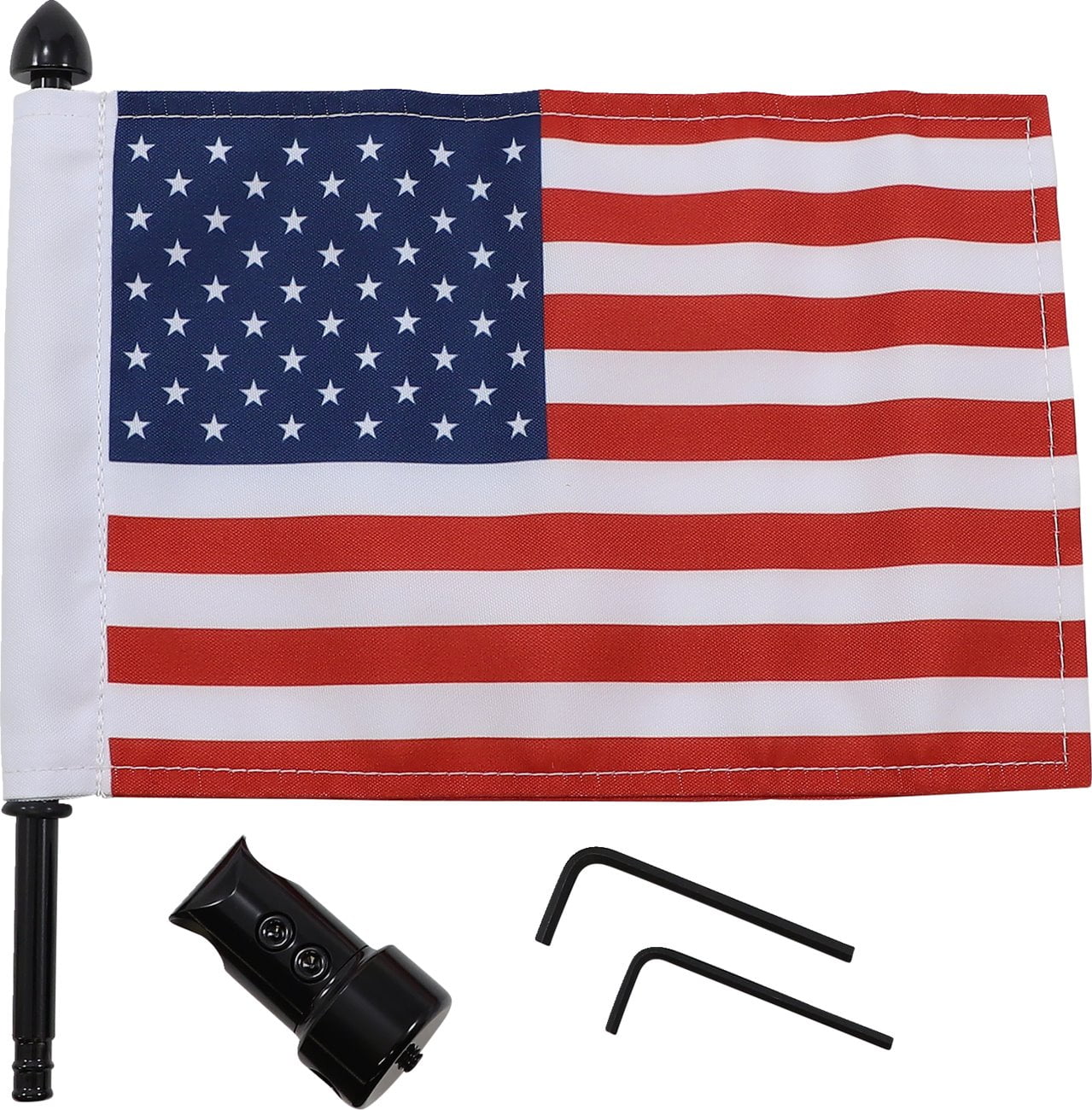 Pro Pad 5/8" Round Luggage Rack Extended Flag Mount w/ 6" X 9" Flag ...