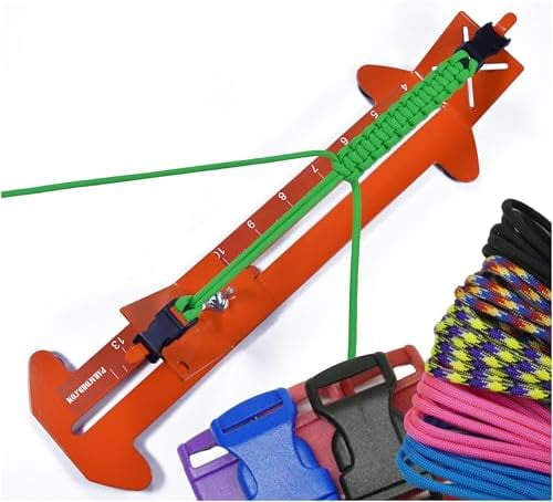 Pro Paracord Jig and Beginner Bracelet Kit - 50 Feet of Paracord and ...