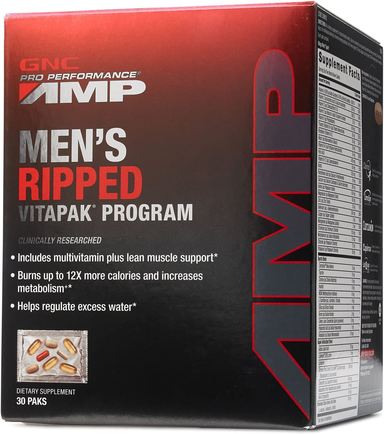 Pro Performance AMP Men's Ripped Vitapak Program, 30 paks - Walmart.com