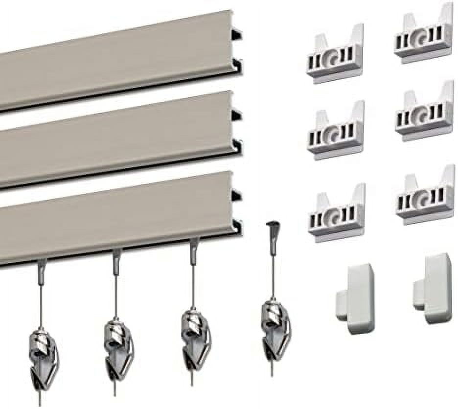 Pro Picture Hanging System Set- Covers 22.5 ft of Wall Space - Heavy ...