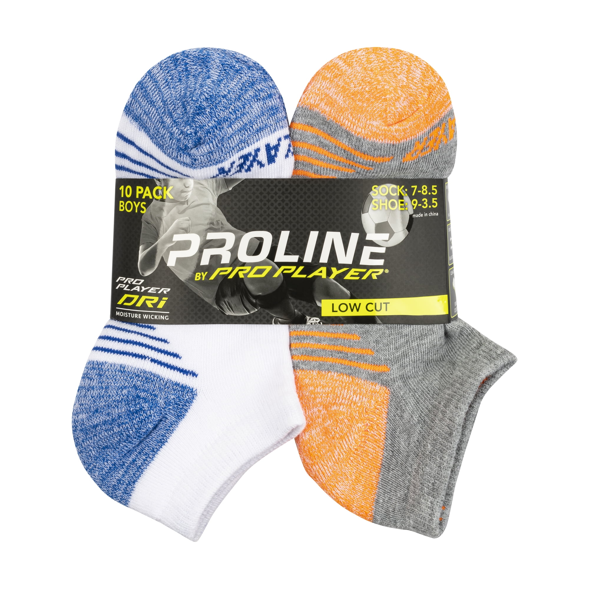 Pro Player Boys 1/2 Cushion Athletic Socks 10 Pack, S-M - Walmart.com