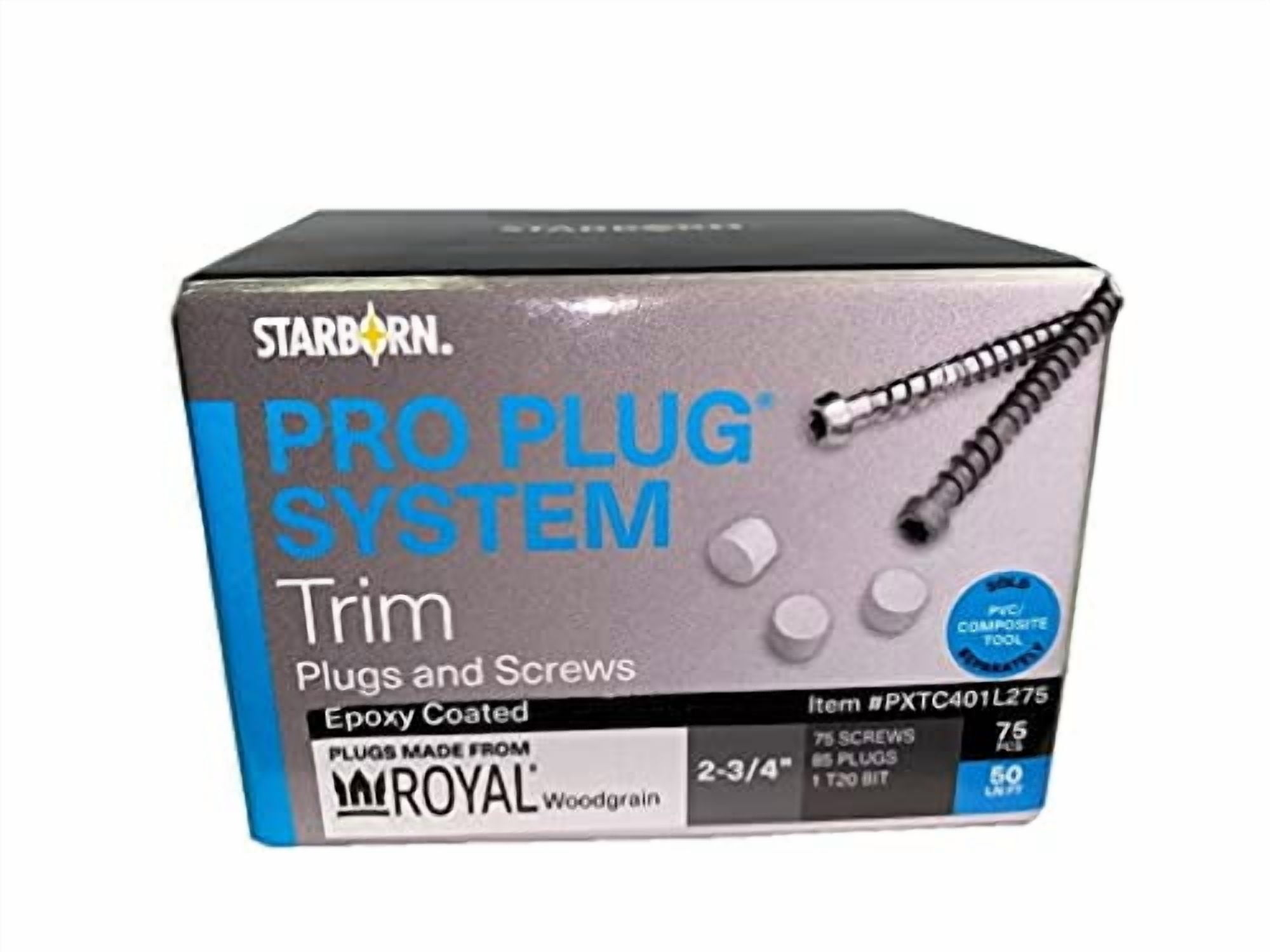 Pro Plug Kit for PVC Trim - Royal Woodgrain - 50 Linear feet with 2-3/4 ...