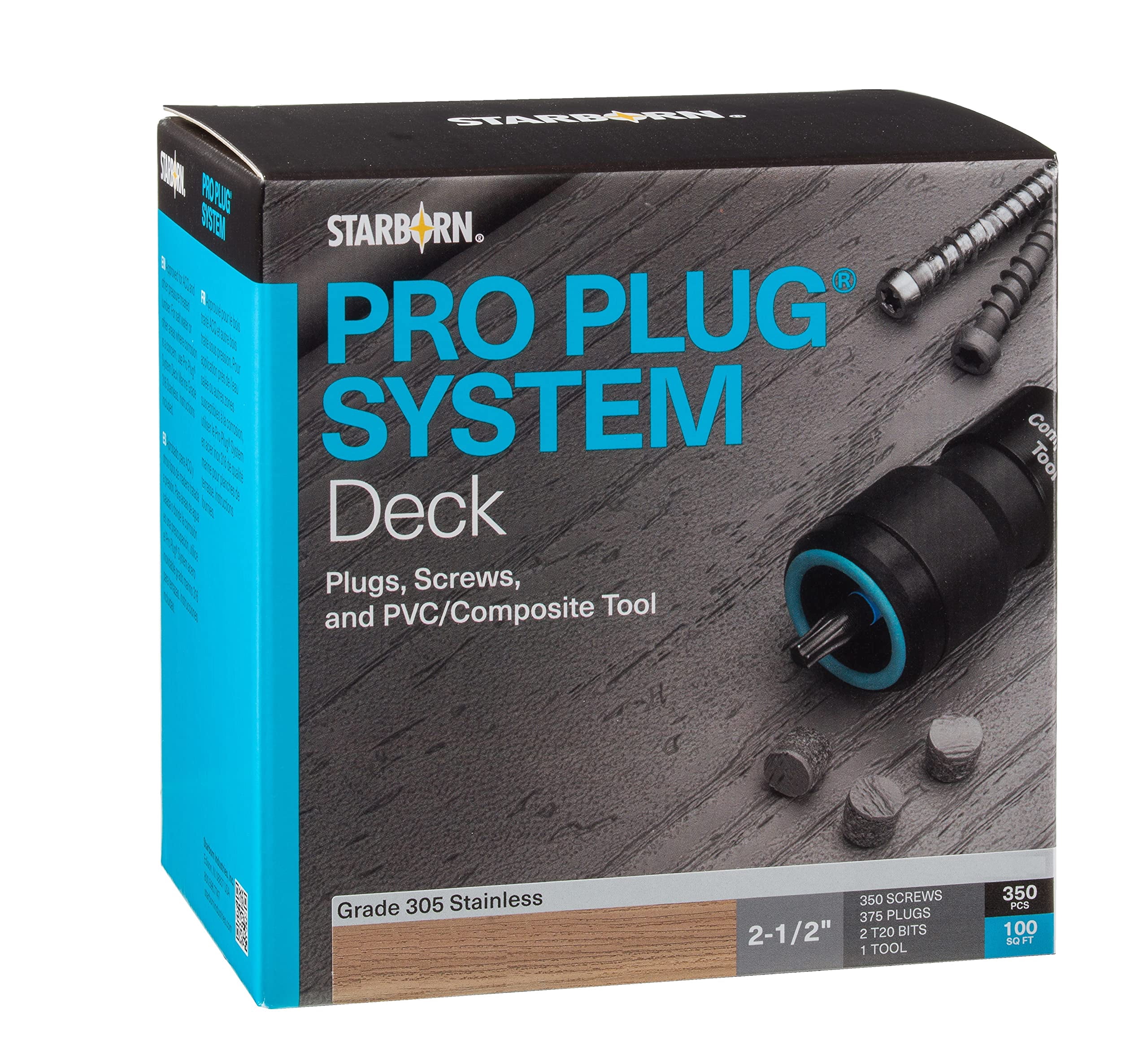Pro Plug PVC Plugging System for Wolf Deck Rosewood Decking - Stainless ...