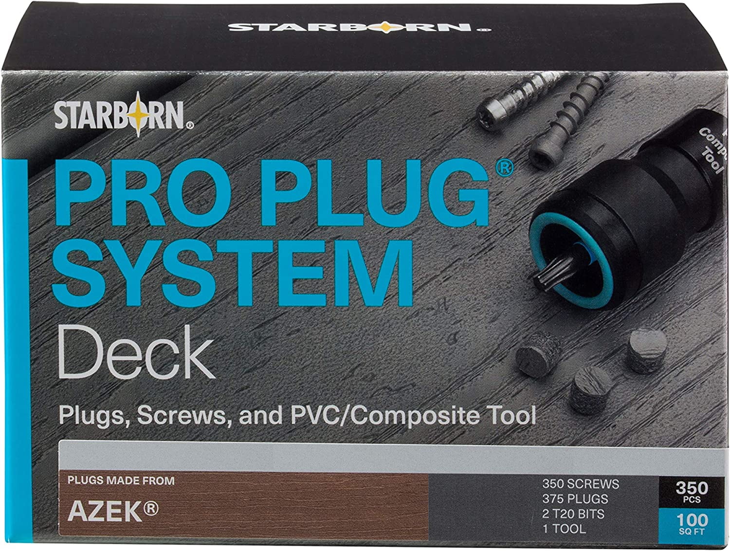 Pro Plug PVC Plugging System for use with AZEK English Walnut Decking ...