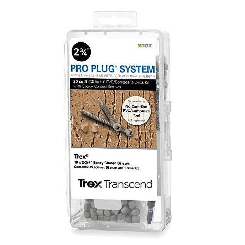 Pro Plug PVC Plugs and Epoxy Screws for Trex Lava Rock Decking, 85 ...
