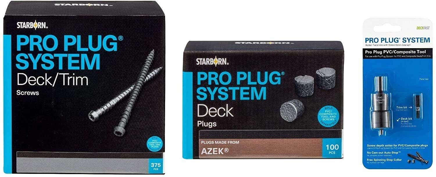 Pro Plug System Combo Kit, 375 Plugs, 375 Stainless Steel Screws and ...