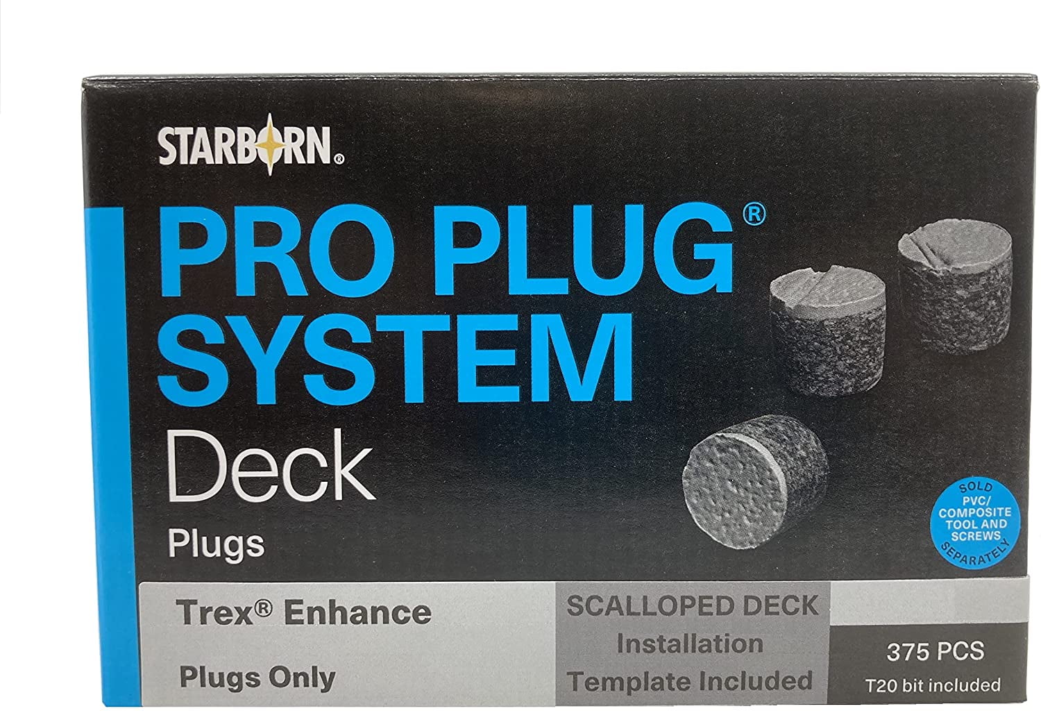 Pro Plug System PXA469375 for Trex Enhance Clam Shell Decking, 375 ...