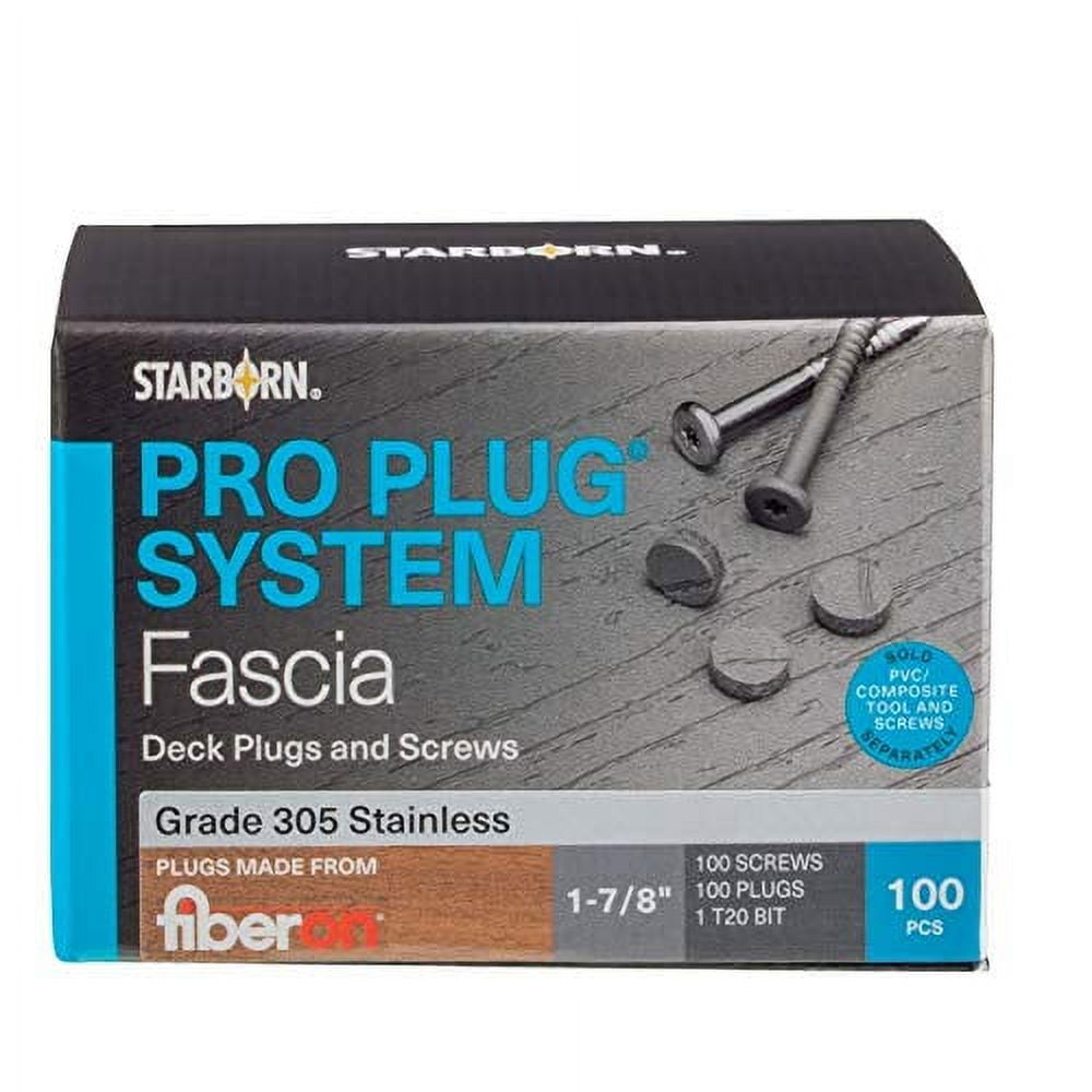 Pro Plug System for Fascia Plug & Screw Kit - Fiberon Earl Grey Fascia ...