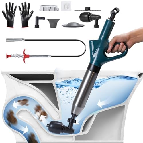 Pro Power Toilet Plunger - High Pressure Air Drain Blaster & Unclogger ...