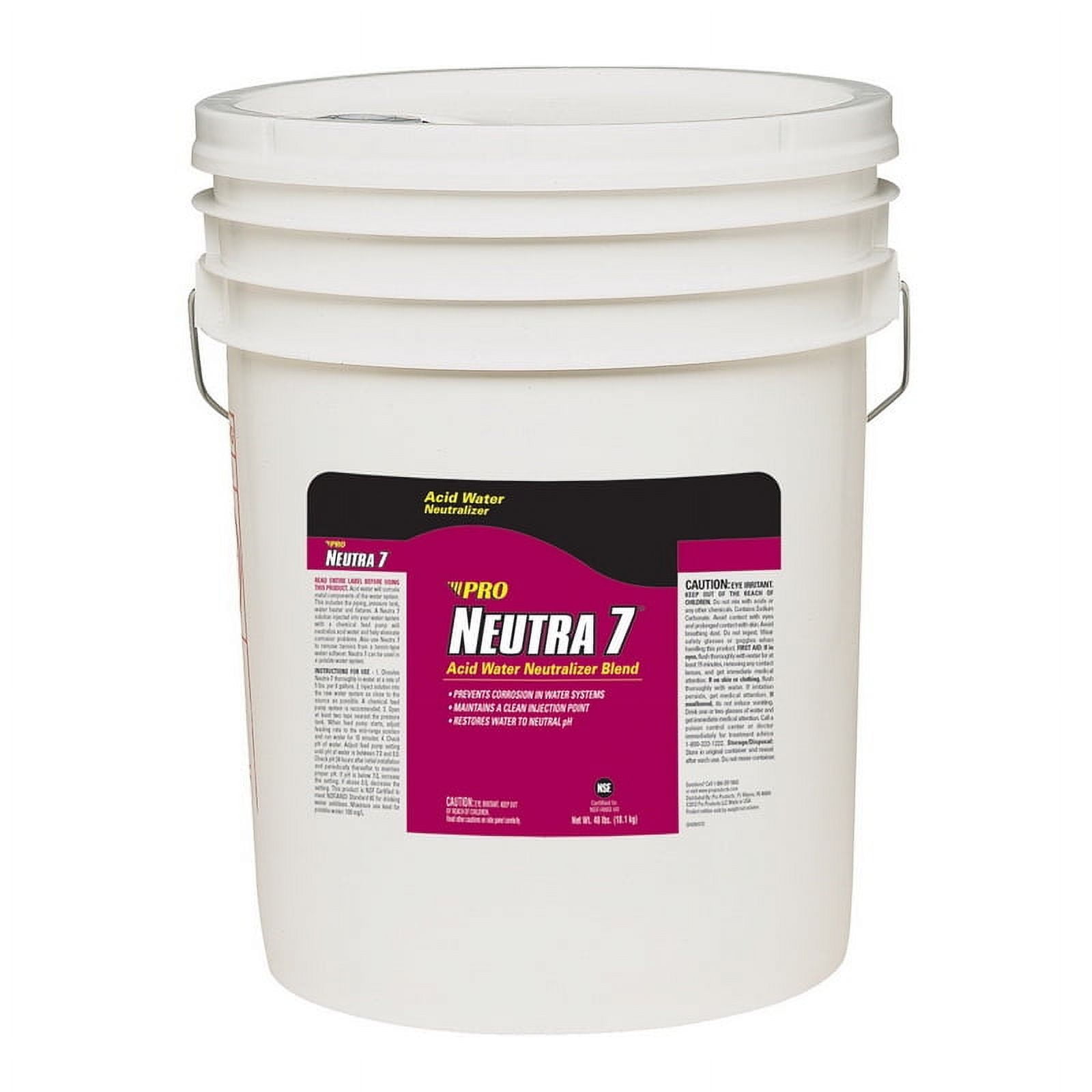 Pro Products Neutra 7 Acid Water Neutralizer Powder (40 Lb Pail, #Sp40N ...