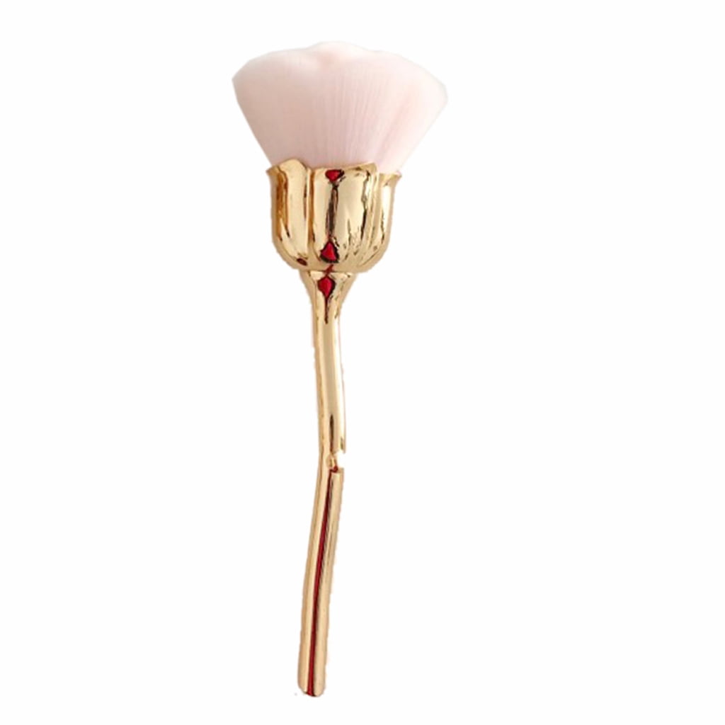Pro Rose Flower Makeup Brush Foundation Powder Blushes Contour Cosmetic ...