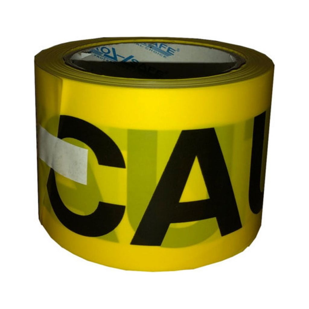 Pro Safe Barricade Tape Caution Yellow 3" X 200 Ft Non Adhesive 3 Mil ...