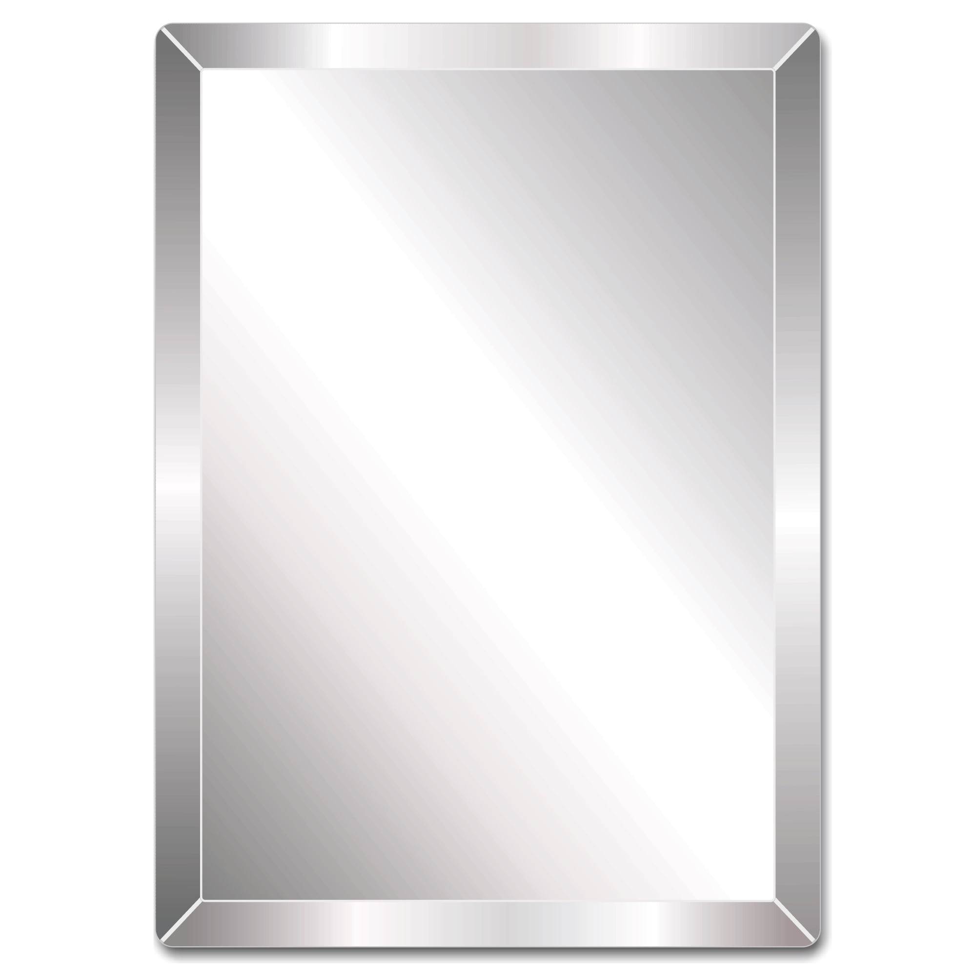 Pro Safe Glass Frameless 20" x 30" Rectangle Mirror - Walmart.com
