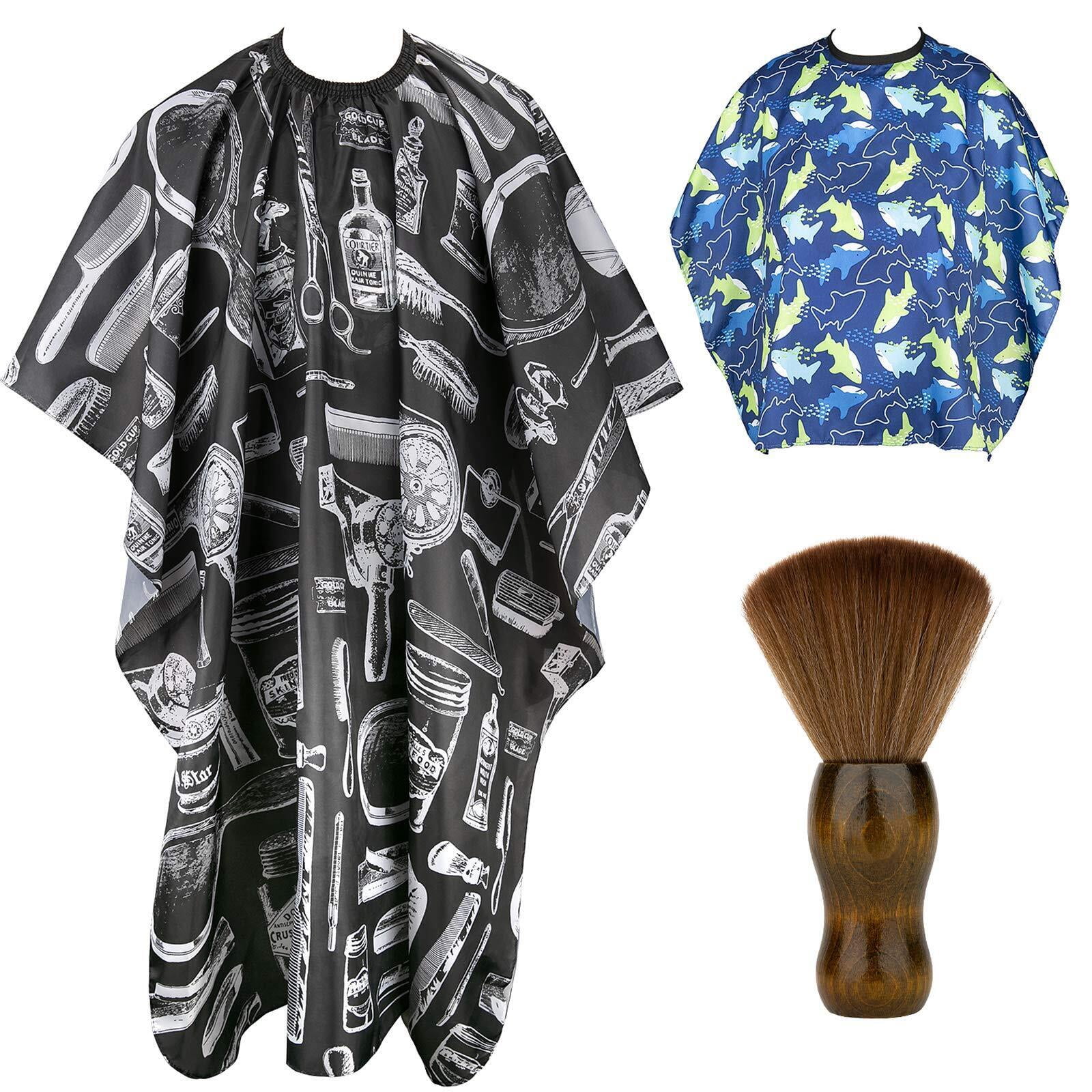 Pro Salon Hair Cut Barber Cape Hairdressing Haircut Apron Cloth Brush ...