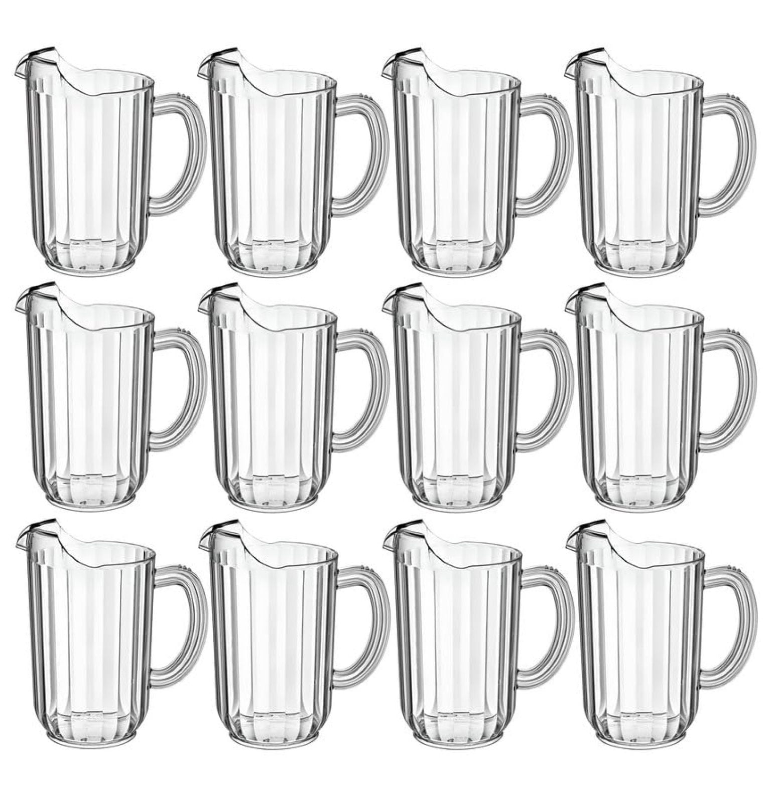 Pro Series 12-Pack -Ounce Plastic Pitchers | Clear, Heavy Duty Pitchers ...