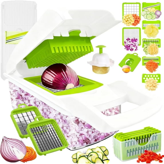 Pro-Series 16-in-1 Mandoline Slicer & Spiralizer, Veggie Chopper with ...