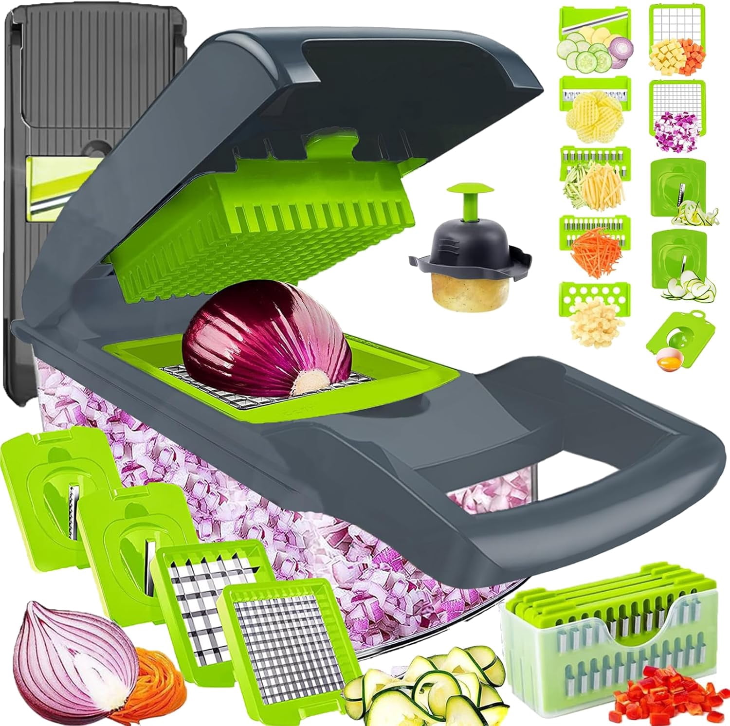Pro-Series 20-in-1 Vegetable Chopper, Mandoline Slicer, Veggie Chopper ...