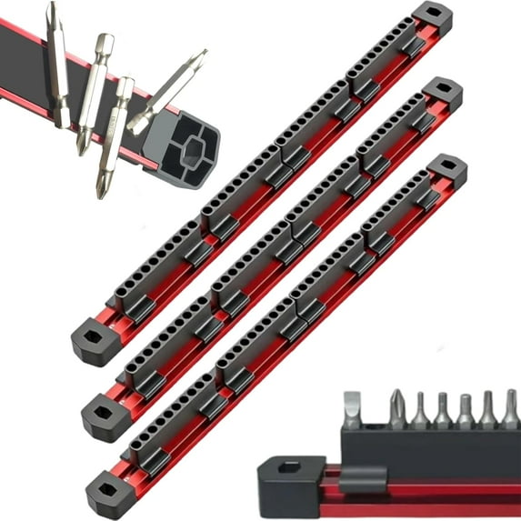 Pro-Series Aluminum Magnetic Hex Bit Organizer, 40-Slot 1/4" Drive ...