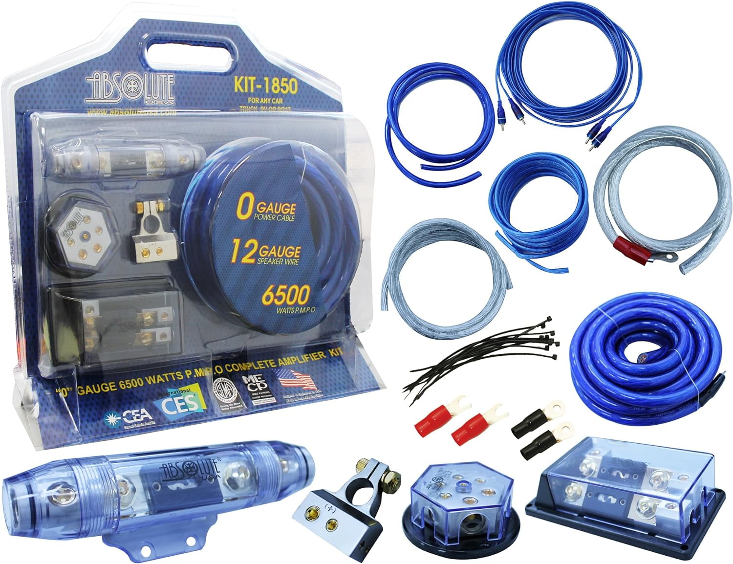 Pro Series Complete 0 Gauge Amplifier Installation Kit for any Car ...