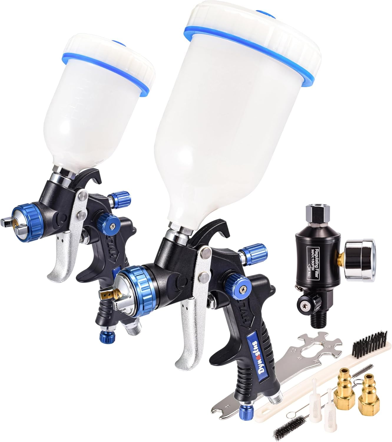 Pro Series Gravity Feed Composite HVLP Air Spray Gun Detail Paint ...