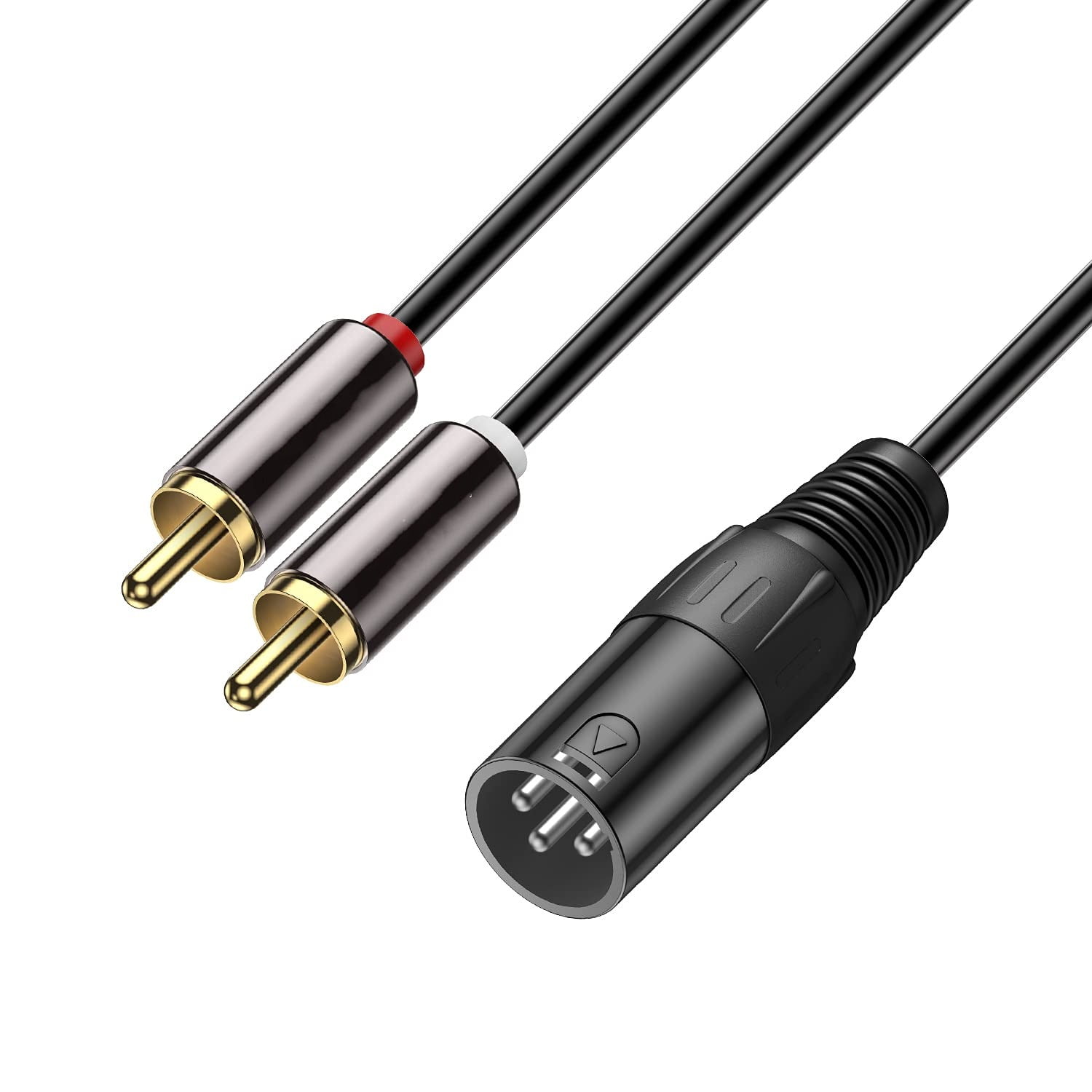 Pro Series XLR Male/Female to Dual RCA Male/Female AV Audio Cable, Gold ...