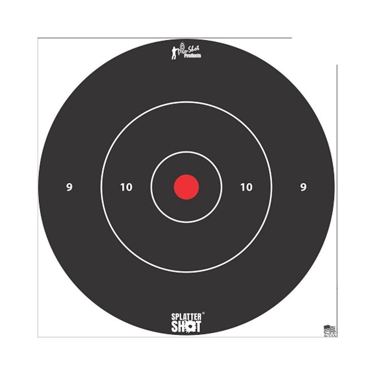 Pro-Shot 12BWHTETG12P SplatterShot Heavy Tag Paper Black/White Bullseye ...