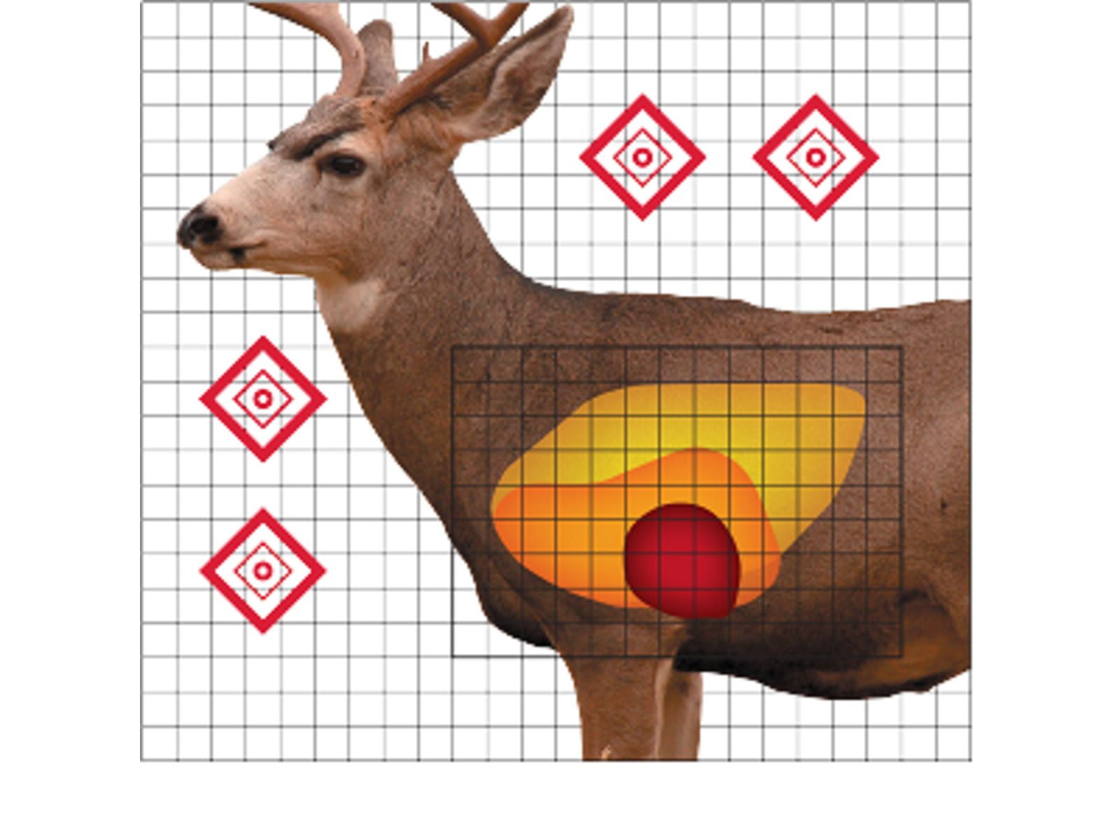 Pro-Shot Deer Sight-in Heavy Paper Targets, 25x25in, Mule, Multi-Color ...