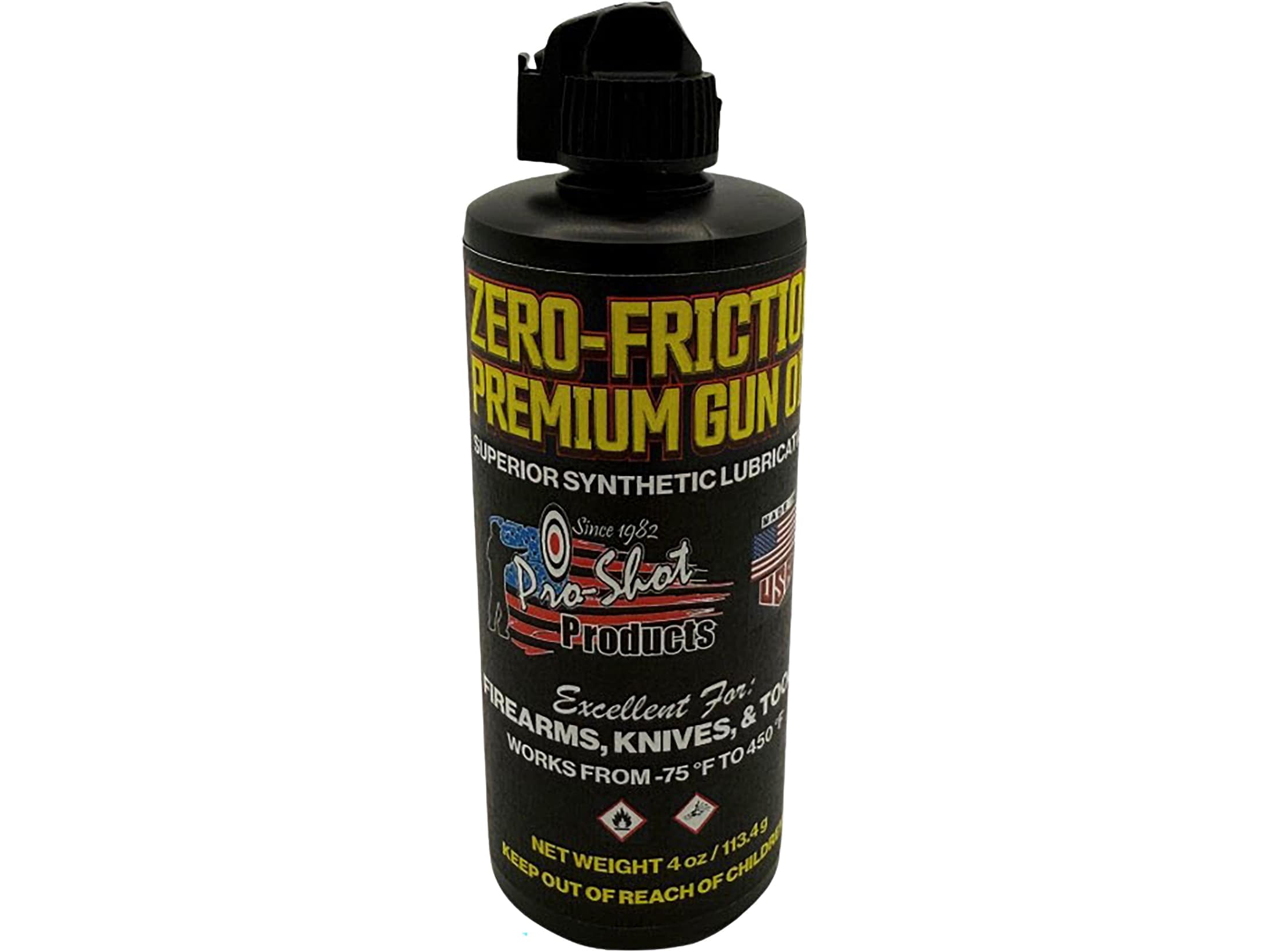Pro-Shot Zero Friction Premium Synthetic Gun Oil Lubricant 4 oz Liquid ...