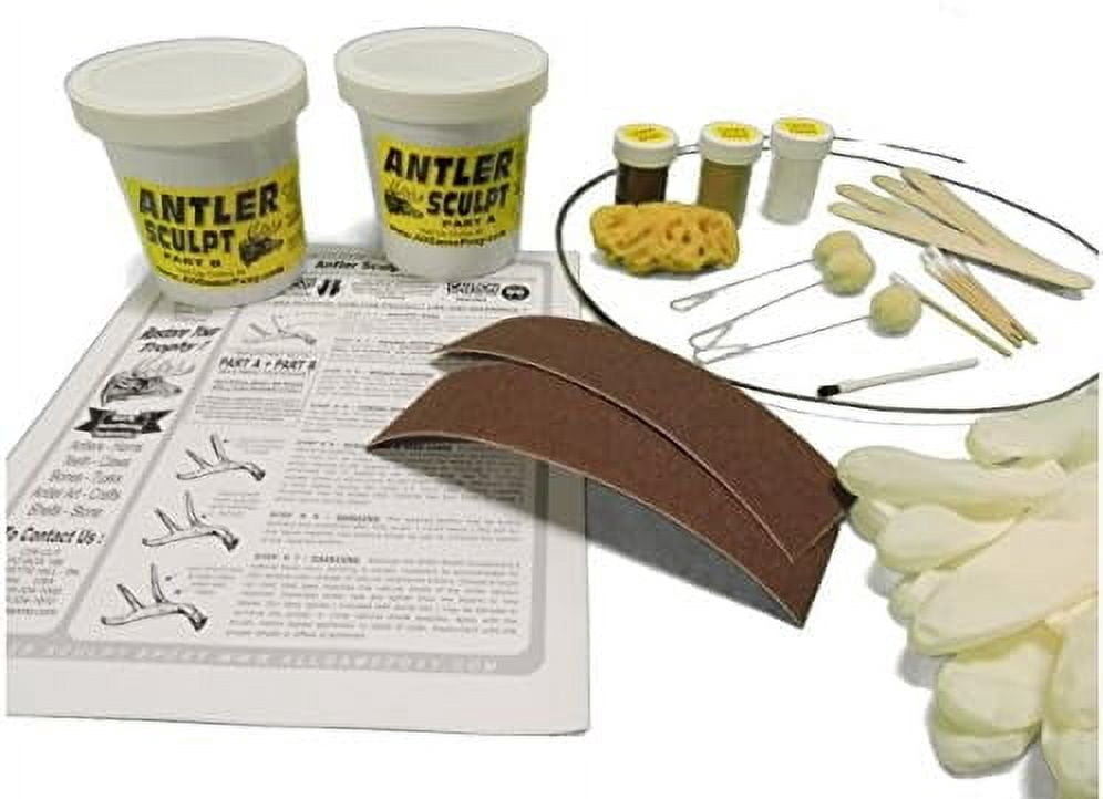 Pro Size Antler Art Crafting Epoxy Kit - Repair Horns Antlers Skulls ...