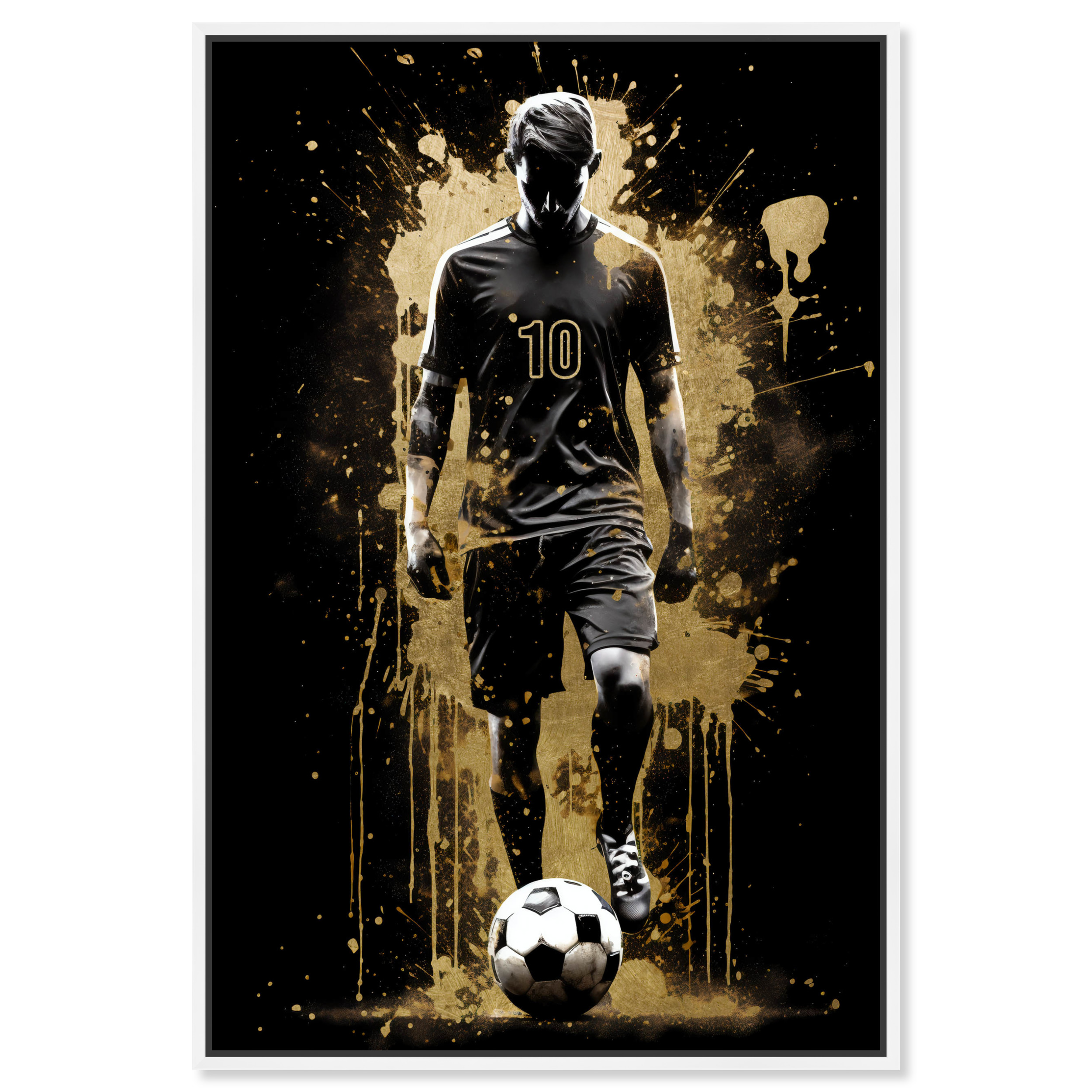 Pro Soccer Splatter Inspirational Sport Poster Canvas Wall Art by ...