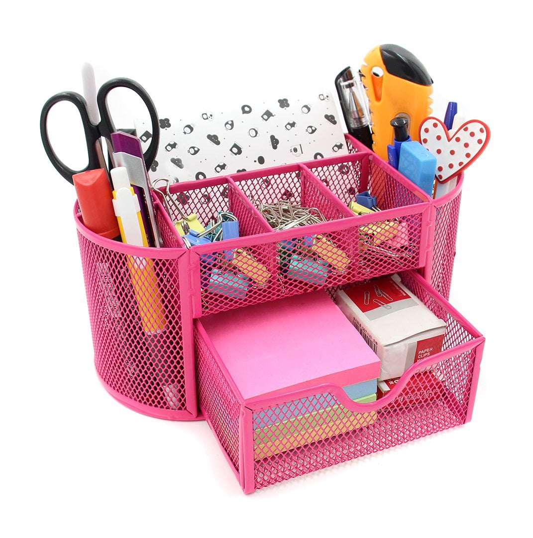 Pro Space Desktop Organizer Mesh Office Pencil Holder, 9 Compartments ...
