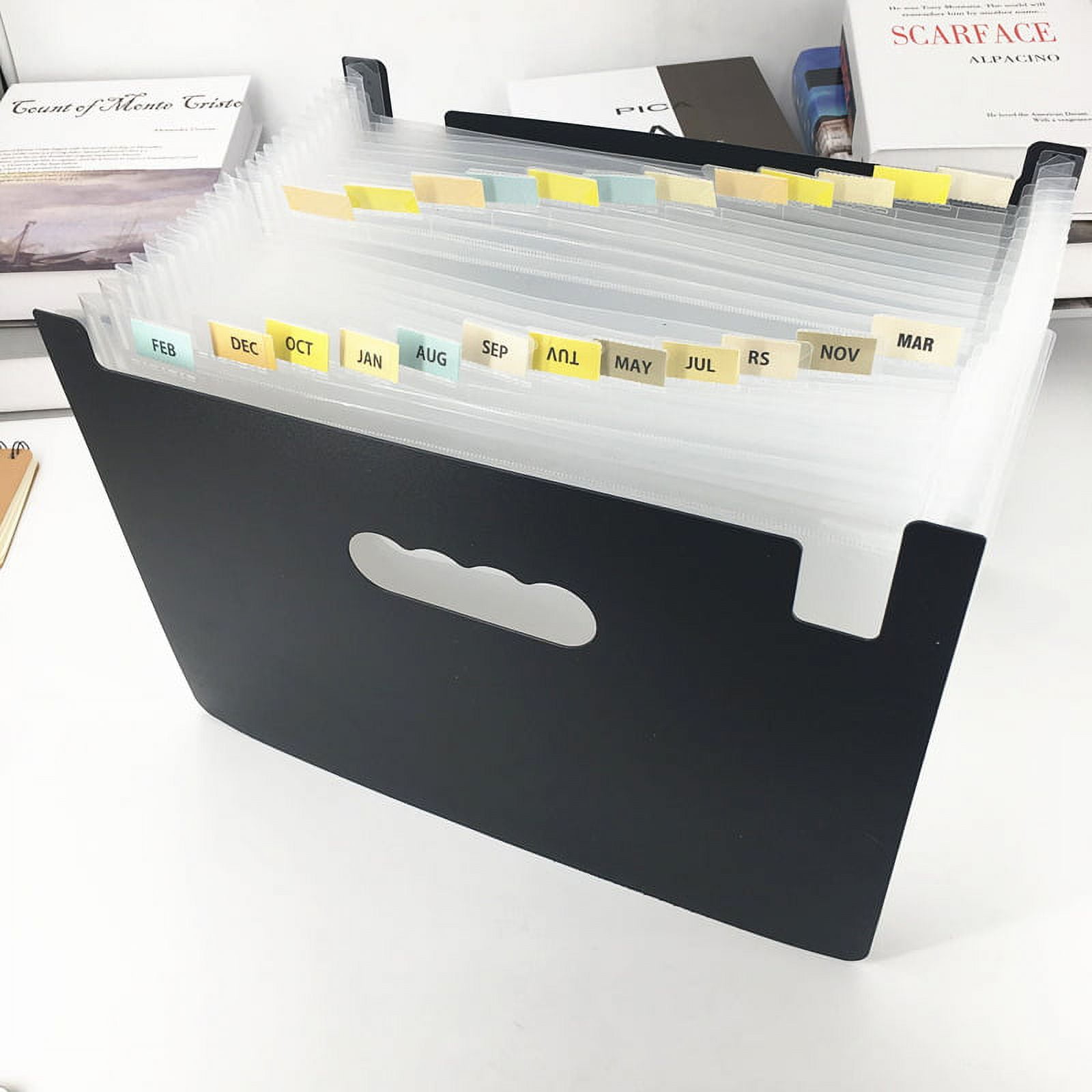 Pro Space Expanding File Organizer High Capacity Plastic File Wallets ...