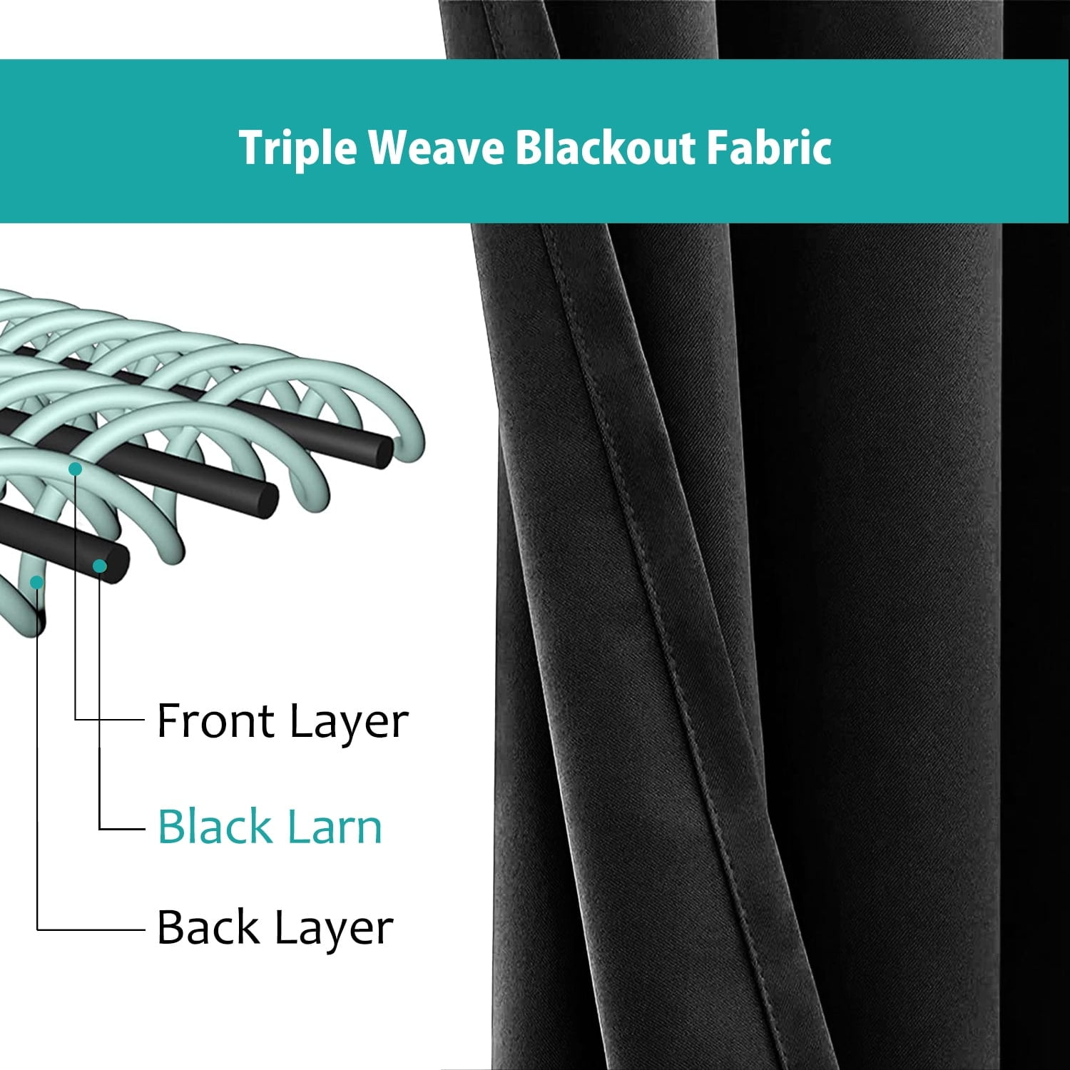 Pro Space Grommet Top Insulated Thermal Blackout Window Curtain Solid ...