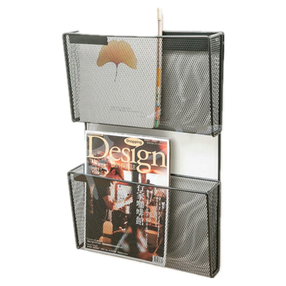 Pro Space Wall Mount File Holder Hanging Magazine Rack 2-pocket Paper ...