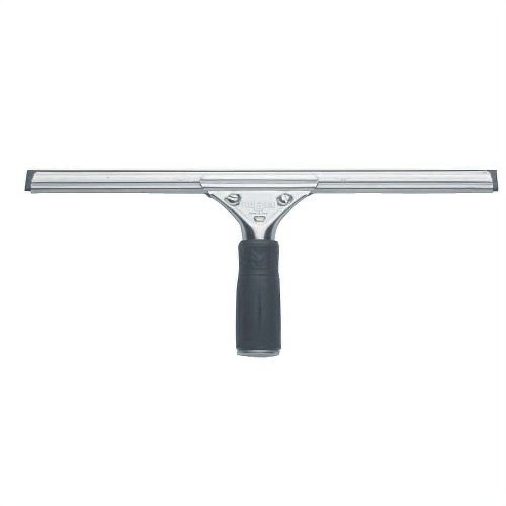 Pro Stainless Steel Window Squeegee, 18 Inch Wide Blade, Black Rubber ...