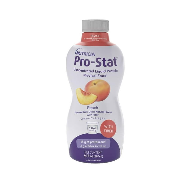Pro-Stat Peach Flavor Concentrated Liquid Protein Medical Food with ...