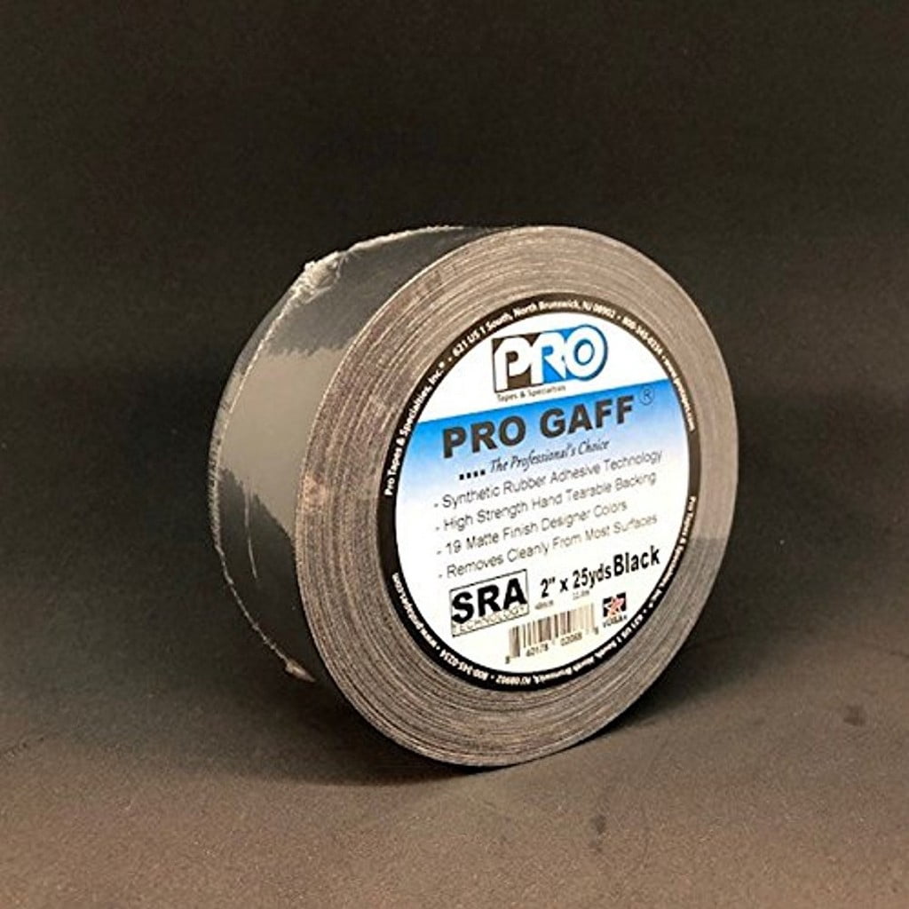 Pro Tape Gaffers Tape 2"x25yd Black - Walmart.com