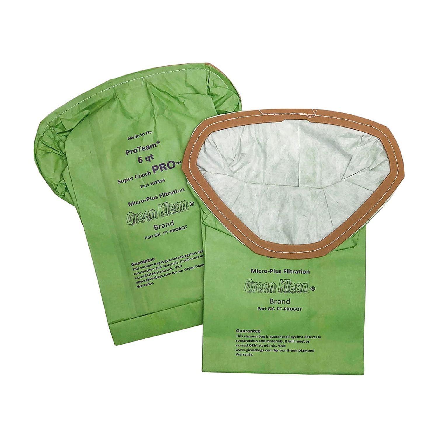 Pro Team Green Klean Filter Bag for ProTeam PRO Series 6Qt Backpack 10 ...