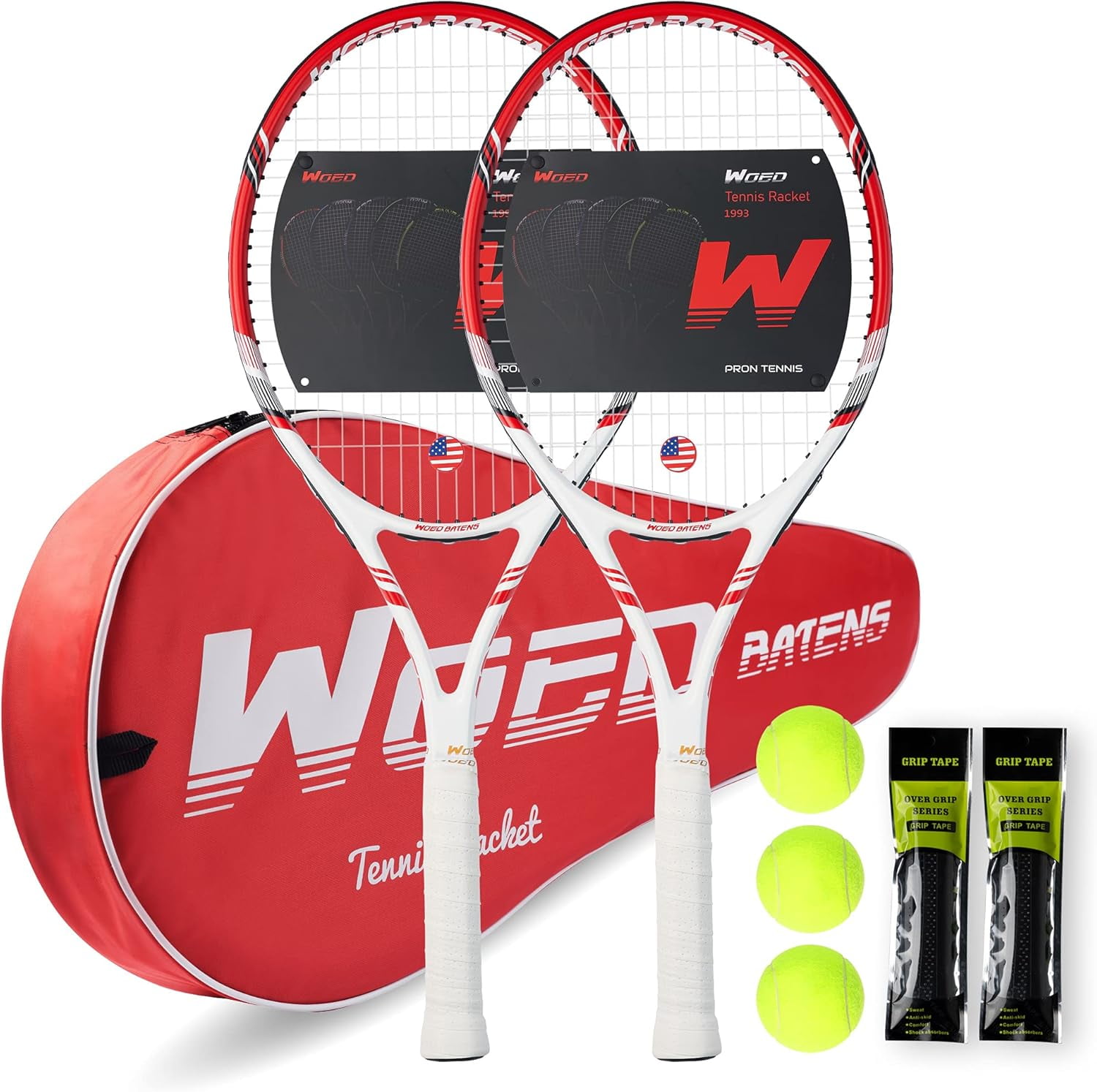 Pro Tennis Racket for Adults, 2 Player 27 inch Speed Tennis Racquet ...