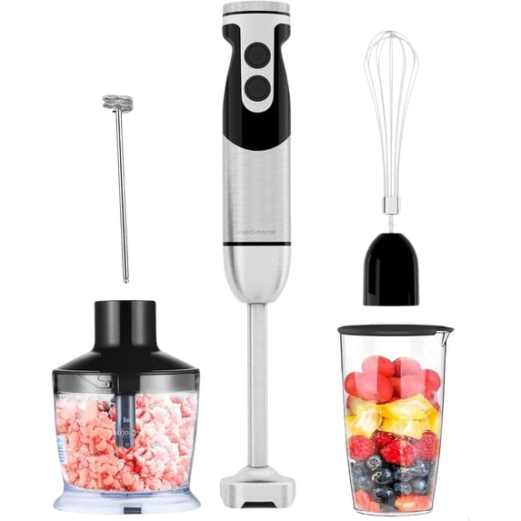 Pro Titanium Reinforced 5-in-1 Immersion Hand Blender, Powerful 400W ...