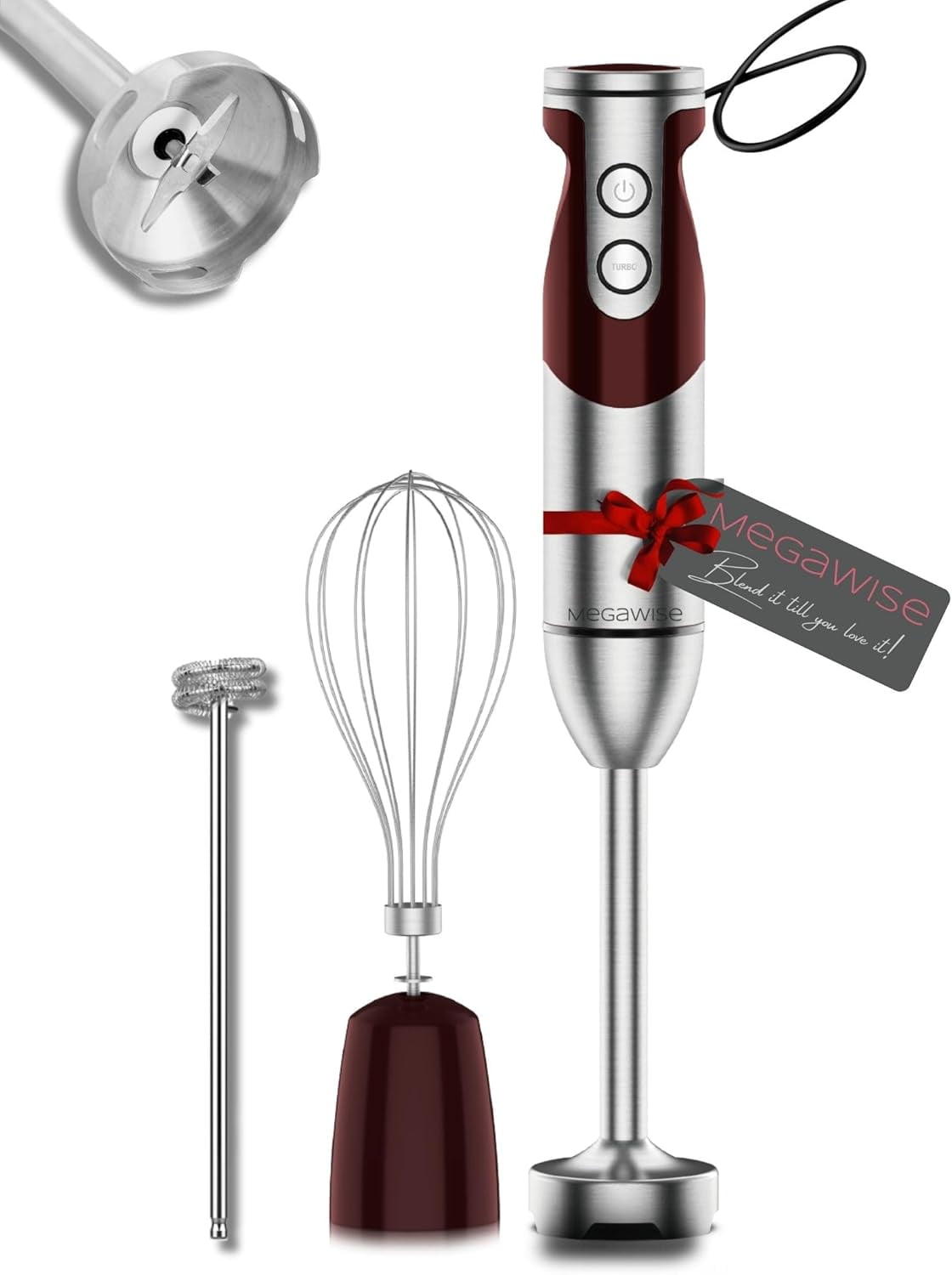 Pro Titanium Reinforced 5 in1 Immersion Hand Blender, Powerful with 80% ...
