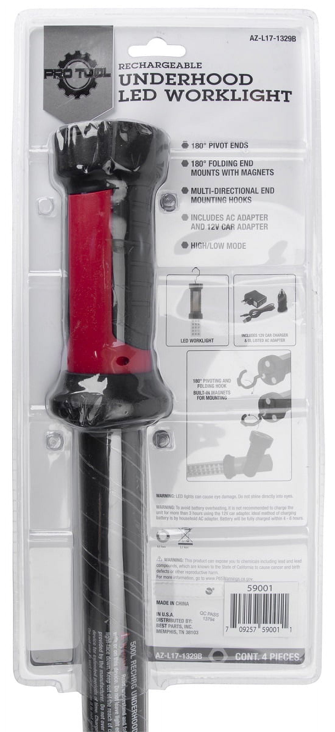 Pro Tool LED Underhood Rechargeable Worklight with 180° Folding End ...