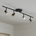Pro Track 4-Light Heads LED Ceiling Track Light Fixture Kit GU10 ...